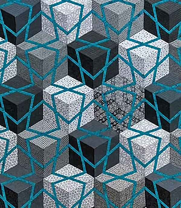 Triangle Stars, 7" Finished Triangle Block- 2 die set 6109 - mat inclu ...
