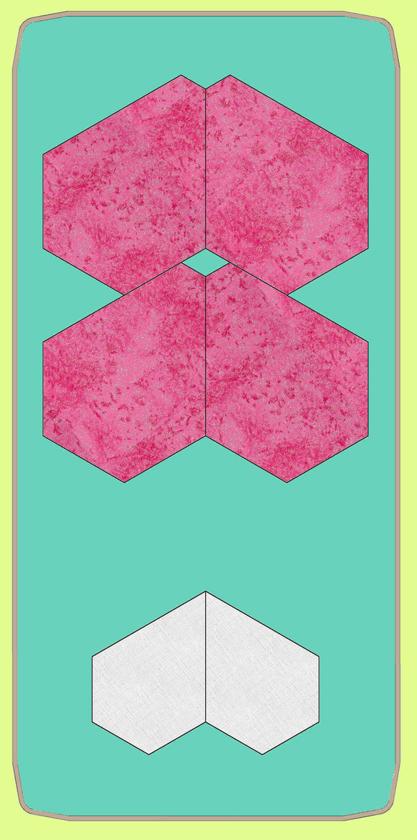 Jewel Shape for EPP, 1" sides (6451) Fabric and paper Cutting on one d ...