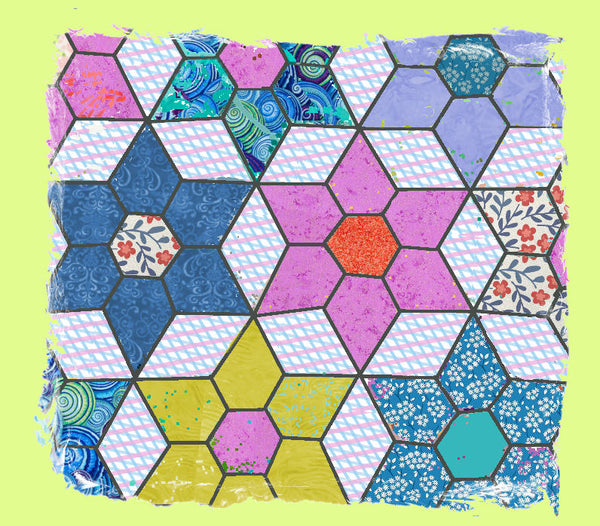 Jewel Shape for EPP, 1" sides (6451) Fabric and paper Cutting on one d ...