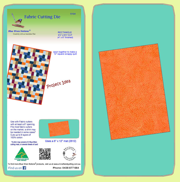 Rectangle 4½" x 6½" cut, (4"x 6") finished 6194- mat included - A1 ...