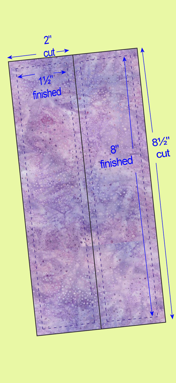 Rectangle 2"x 8½" cut, (1½"x 8") finished - 6198 - mat included - A1 ...