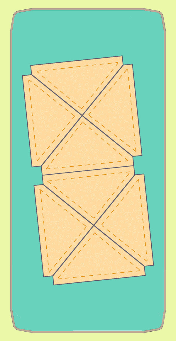 Triangles, Quarter Square, 3" finished block Alternate Layout - 6237b ...