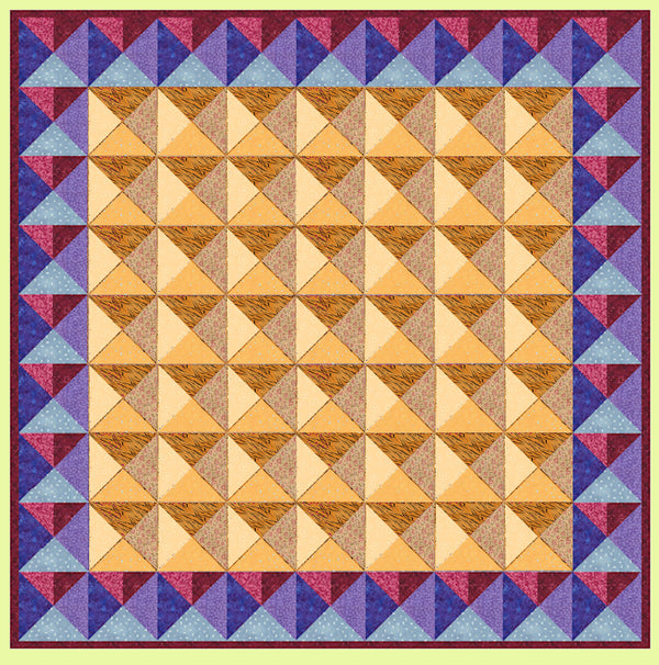 Triangles, Quarter Square, 3" finished block Alternate Layout - 6237b ...