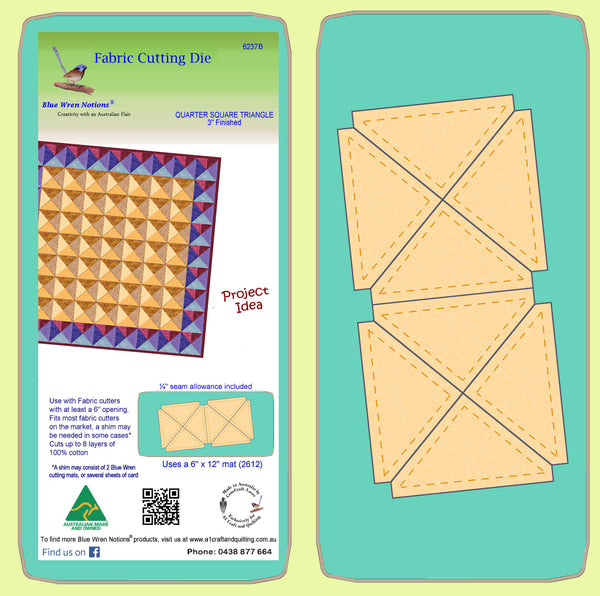 Triangles, Quarter Square, 3" finished block Alternate Layout - 6237b ...