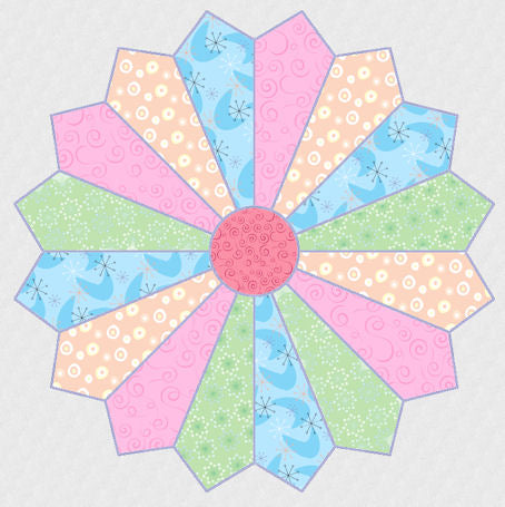 Dresden Plates x 3 - 10" long - 6784 - mat included - A1 Craft and ...