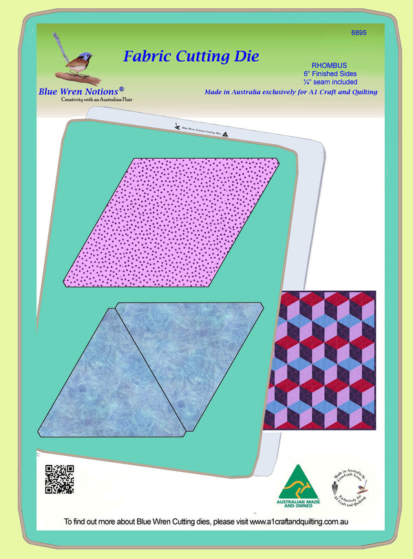 Rhombus Cube, No Y seam, 6" finished sides, Tumbling block - 6895 - Ma ...